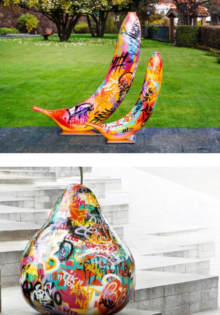 Bruno - Ceramic Graffiti Pear Sculpture - extravagant collections of ...