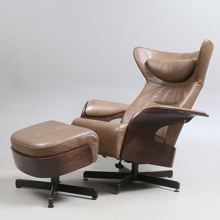 Brunstad Møbler Amanda Leather Armchair with Ottoman For Sale at ...