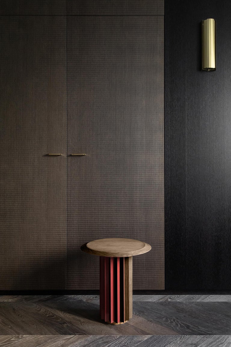 LETO 360 brushed Brass Wall Light with Mobile Fins For Sale at 1stDibs