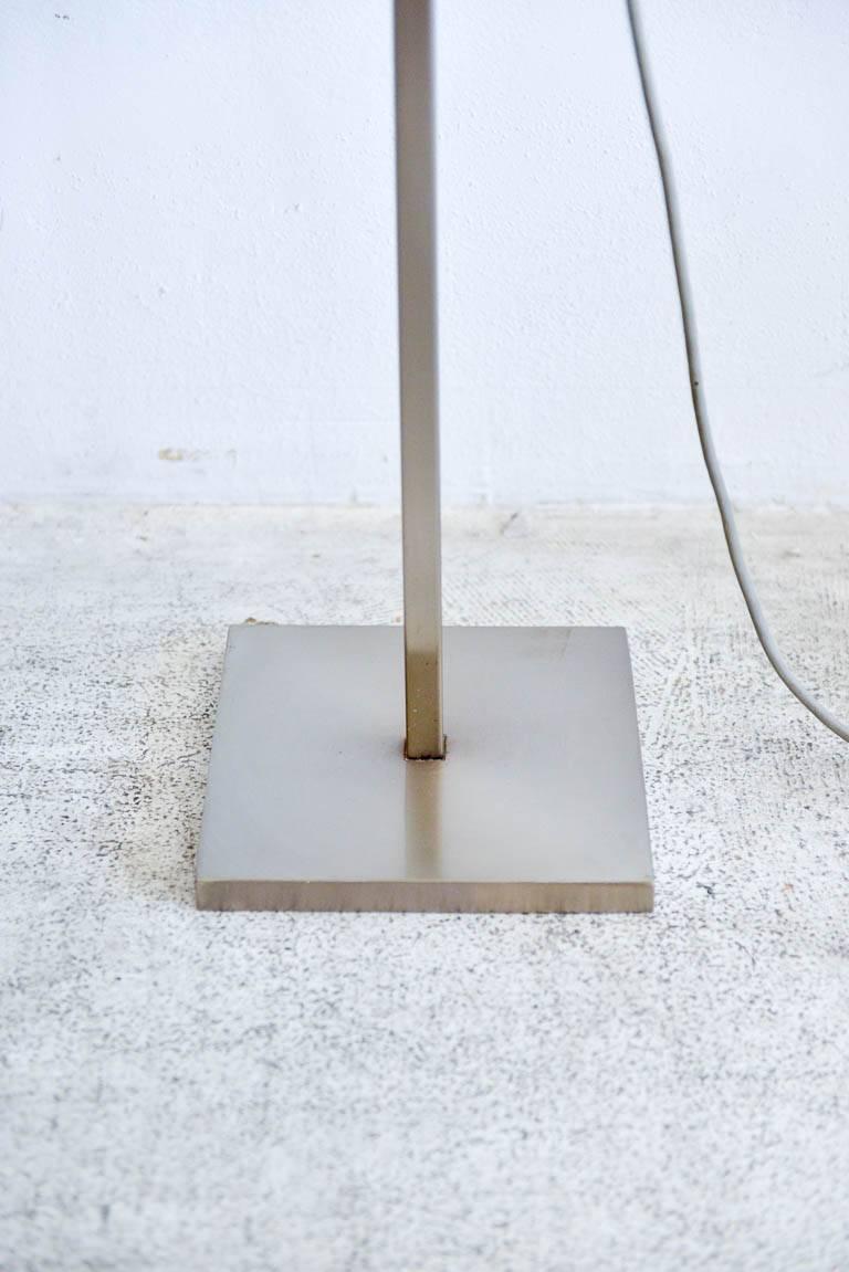 Brushed Nickel Adjustable Arm Floor Lamp by Laurel, circa 1968 at 1stDibs
