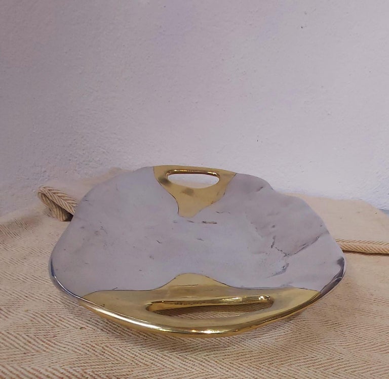 Brutalist Abstract Bowl Cast Alumium Reference A061 For Sale at 1stDibs