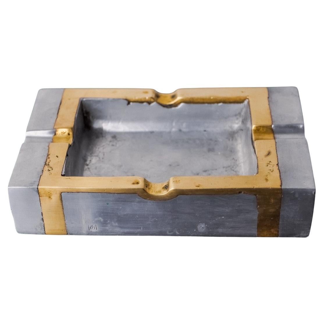 Set of 4 Midcentury Stackable Solid Brass Austrian Ashtrays After Adnet ...