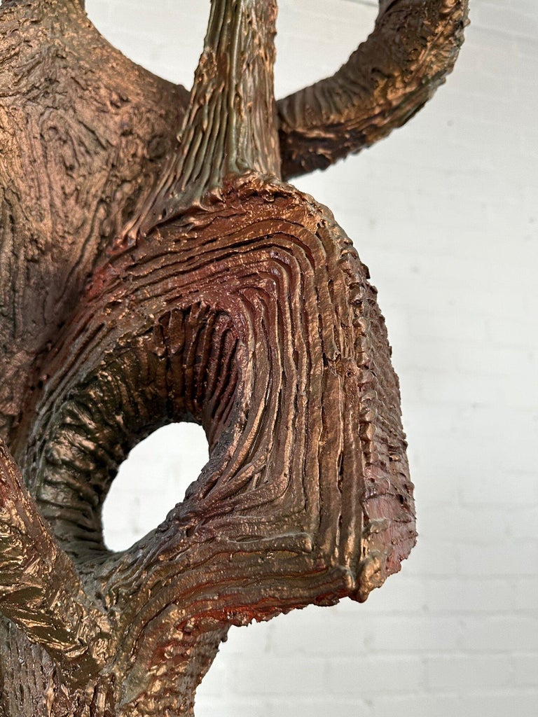 Brutalist Bass Player Sculpture For Sale at 1stDibs