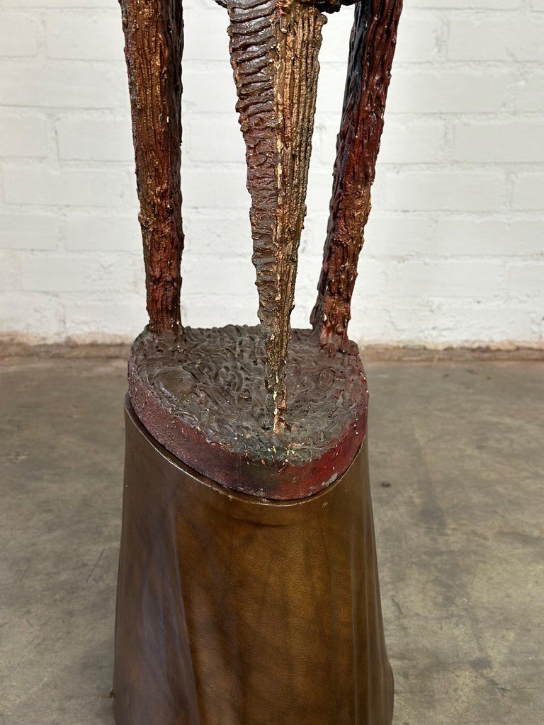 Brutalist Bass Player Sculpture For Sale at 1stDibs