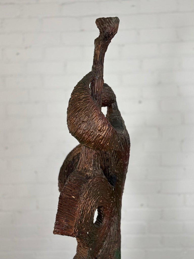 Brutalist Bass Player Sculpture For Sale at 1stDibs