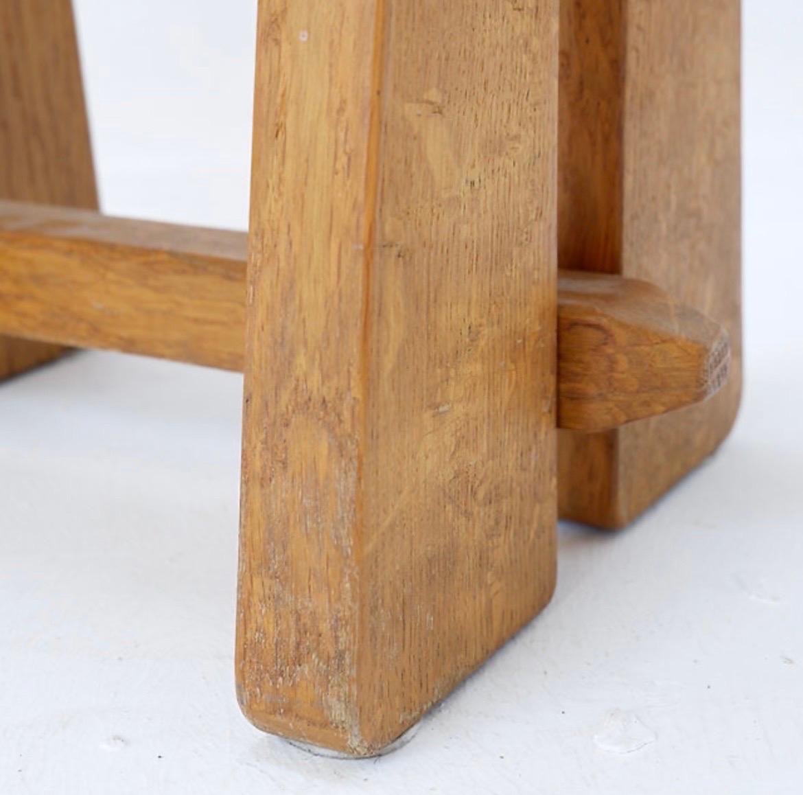 Brutalist bench or side table in solid wood - 1960s For Sale at 1stDibs