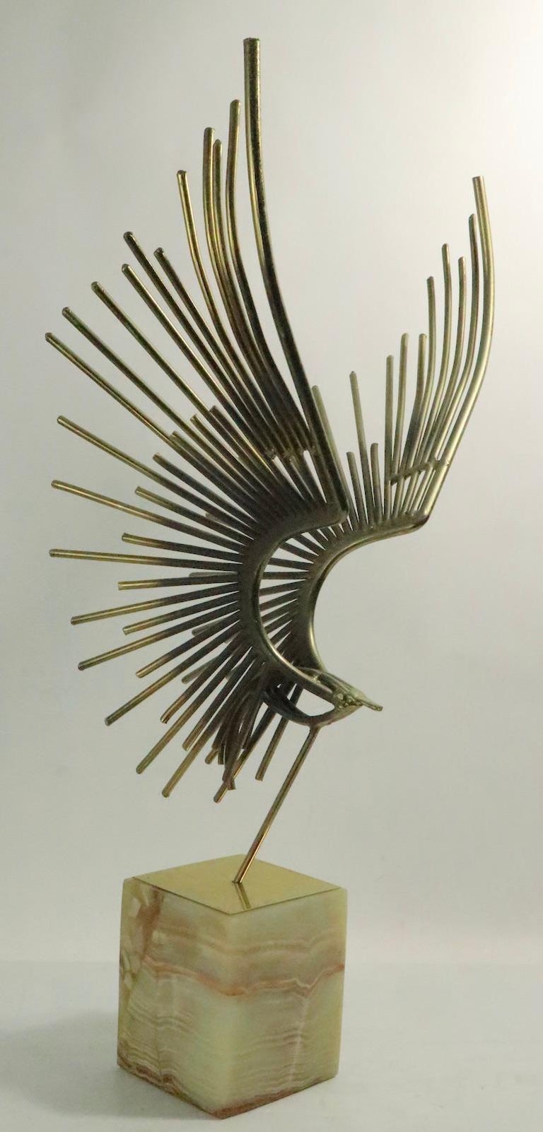 Brutalist Bird in Flight Sculpture by Jere For Sale at 1stDibs
