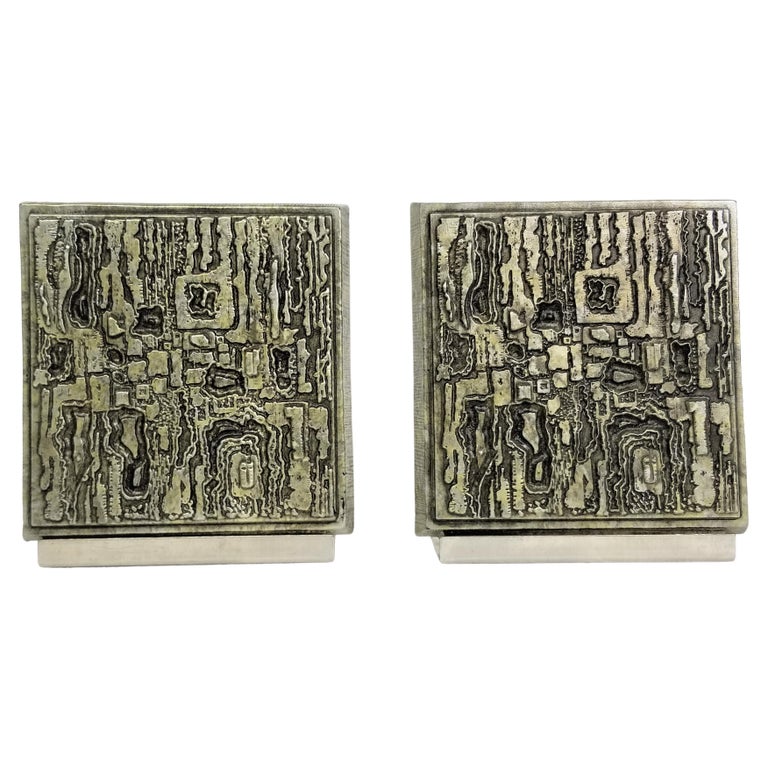 Brutalist Bookends 1960s Mid Century For Sale at 1stDibs