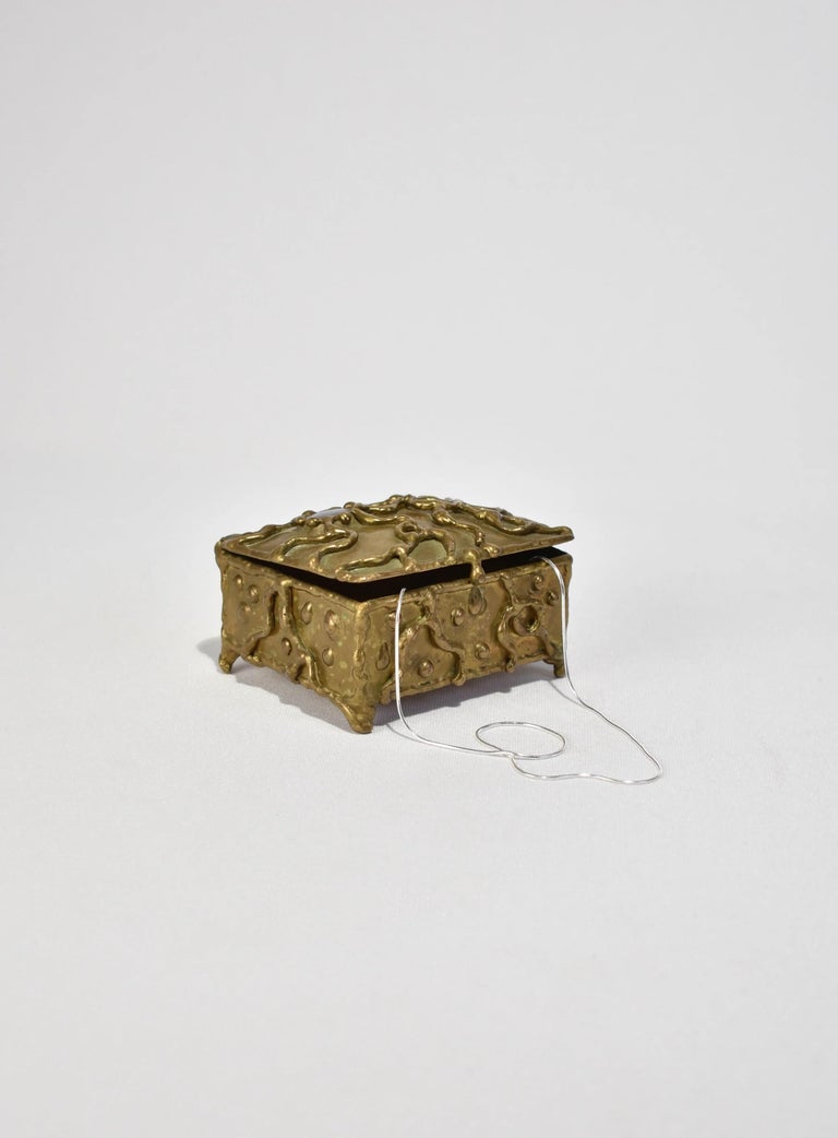 Brutalist Bronze Box at 1stDibs