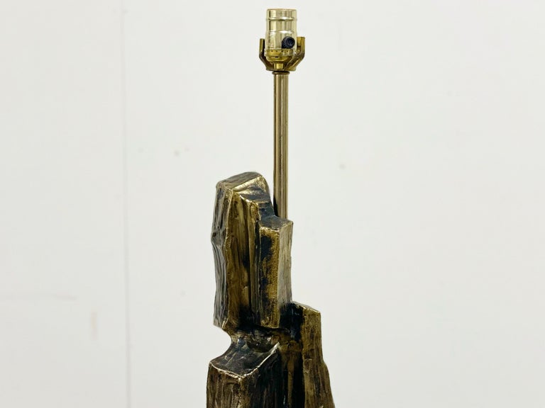Brutalist Bronze Lamp by Richard Barr for Laurel Lamp Co, After ...