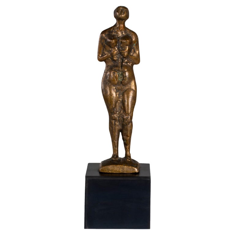 Brutalist Bronze Statue For Sale at 1stDibs