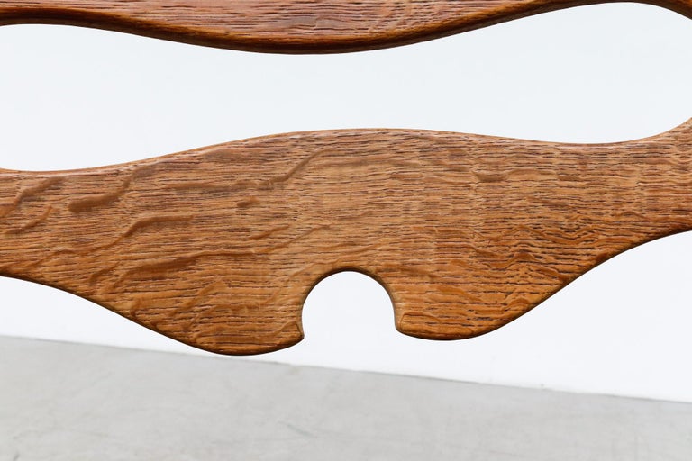 Brutalist Carved Oak Razorback, Throne-Like, Armchair at 1stDibs ...