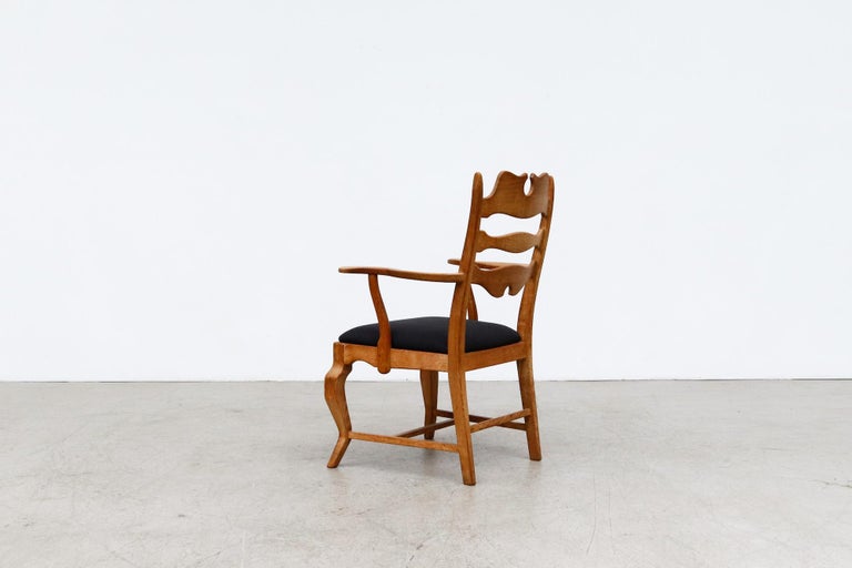 Brutalist Carved Oak Razorback, Throne-Like, Armchair at 1stDibs ...