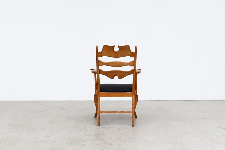 Brutalist Carved Oak Razorback, Throne-Like, Armchair at 1stDibs ...