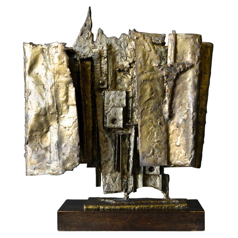 Brutalist Cast Bronze Sculpture, 1964 at 1stDibs