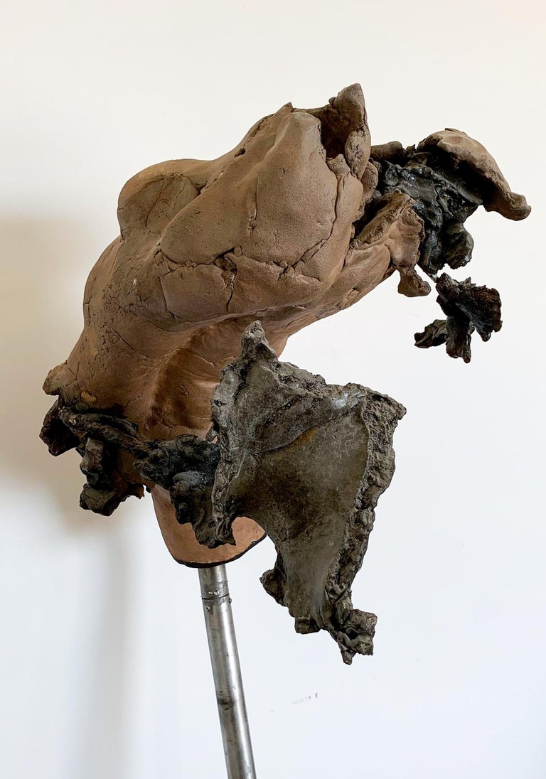 Brutalist Ceramic and Bronze Female Bust "Study on A Female Body ...