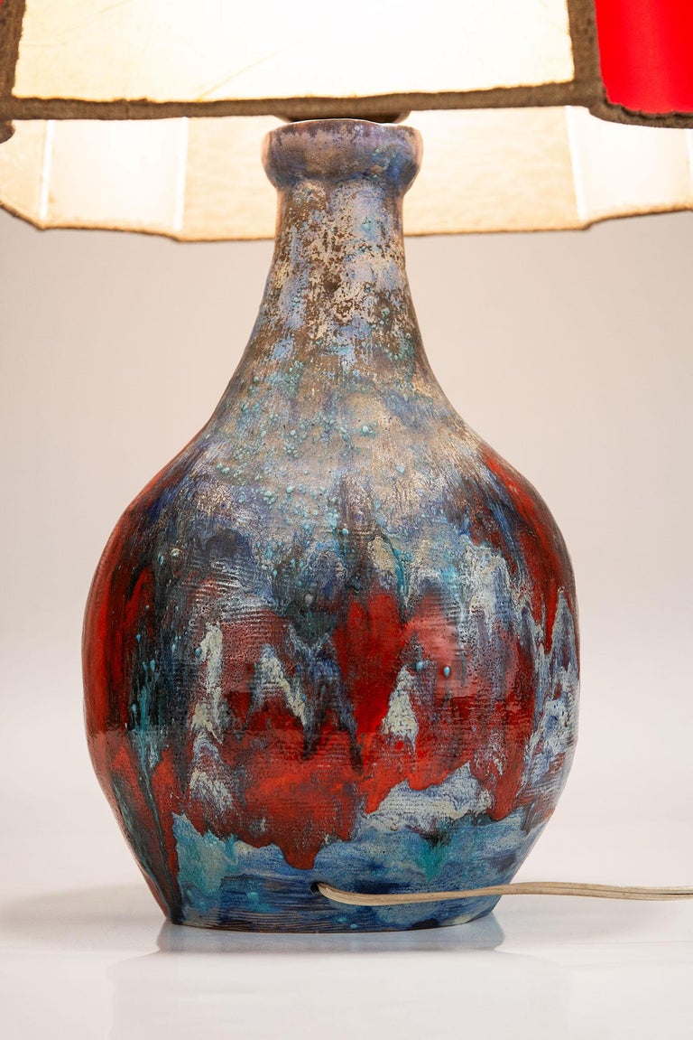 Brutalist Ceramic Lamp by Suter Keramik For Sale at 1stDibs