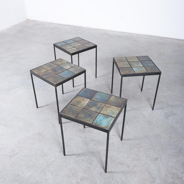 Brutalist Ceramics Tables Style Les 2 Potiers France, circa 1960 For ...