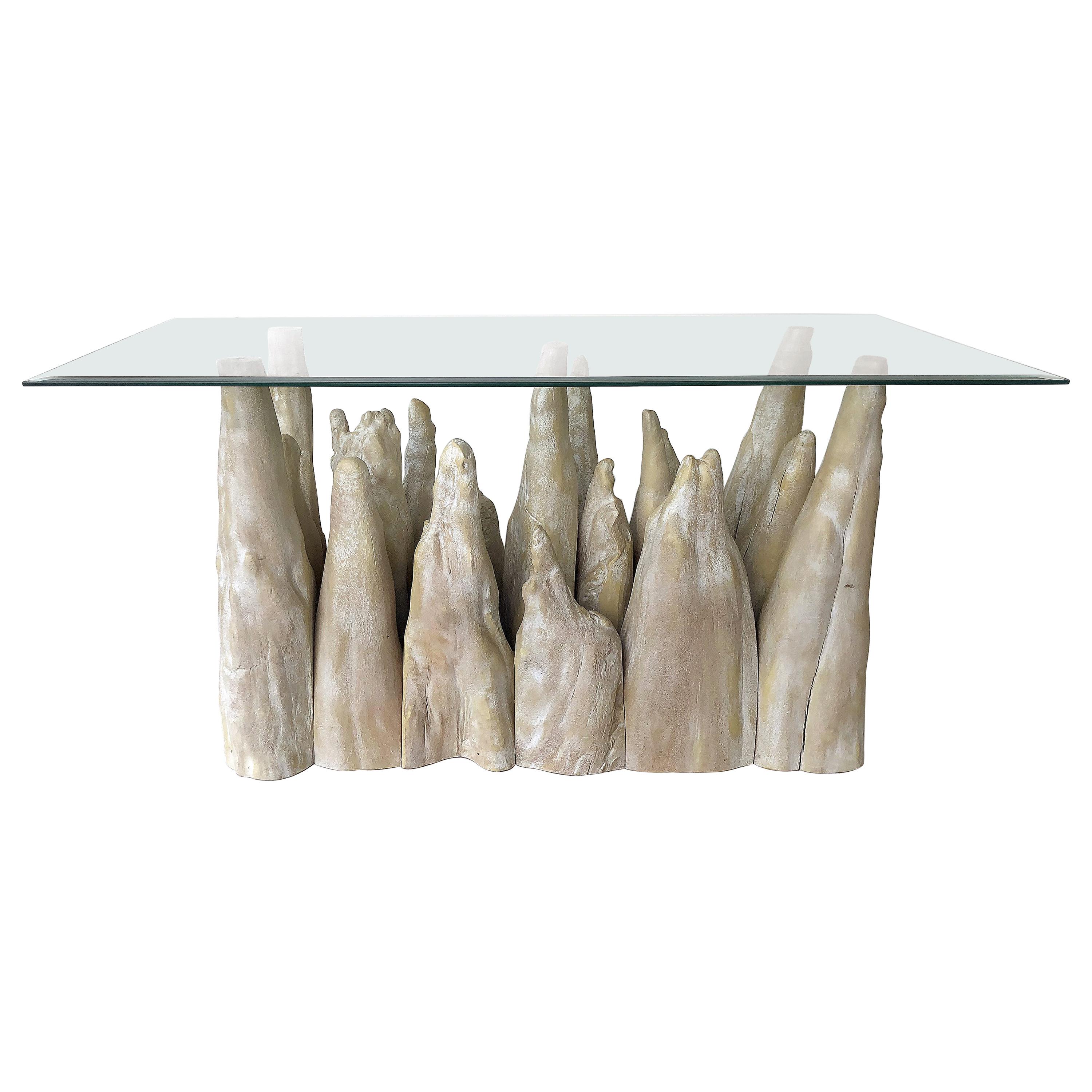 Brutalist Cypress Knee Organic Modern Console Table For Sale at 1stDibs