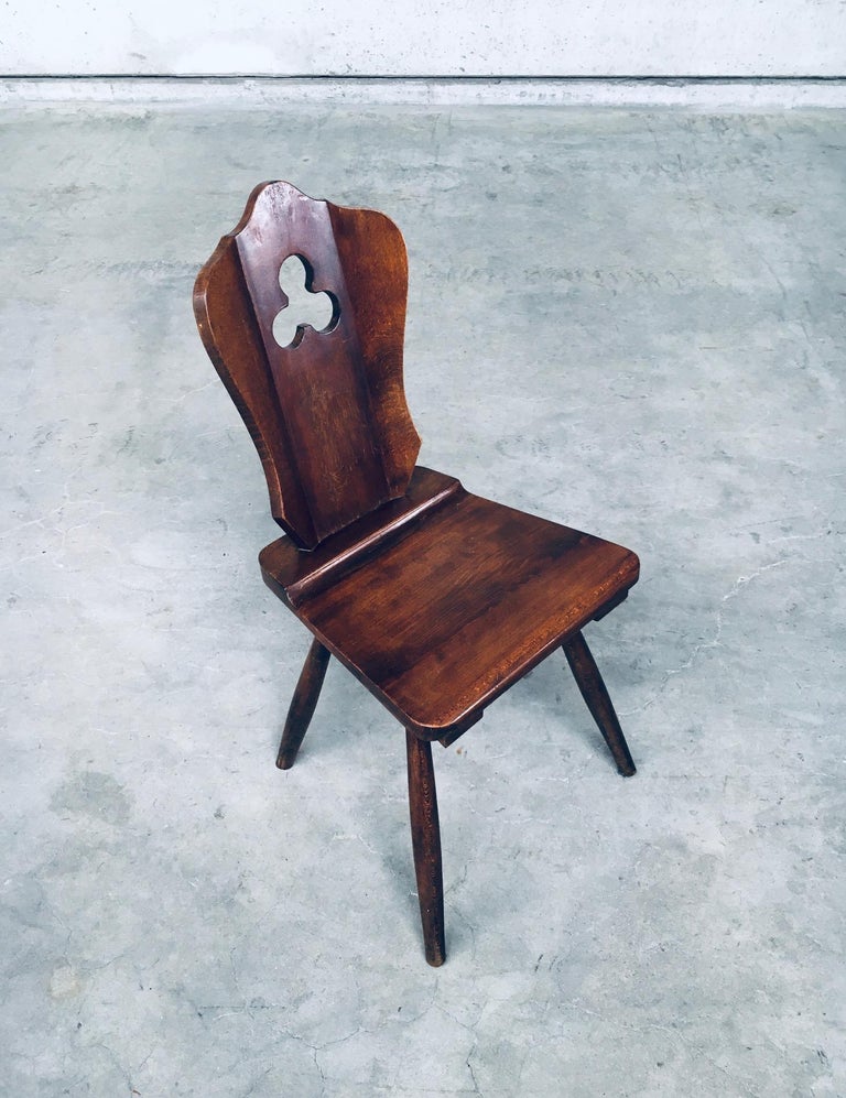 Brutalist Design Dining Chair Set by Lux-Wood, Belgium, 1960's For Sale ...