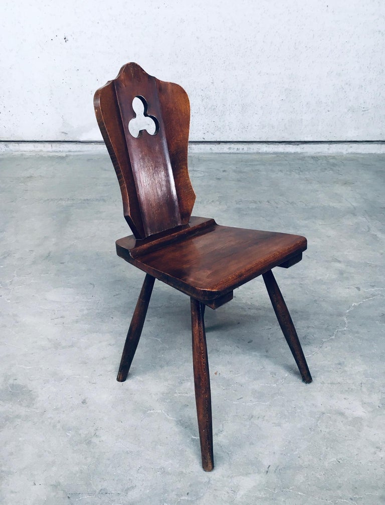 Brutalist Design Dining Chair Set by Lux-Wood, Belgium, 1960's For Sale ...