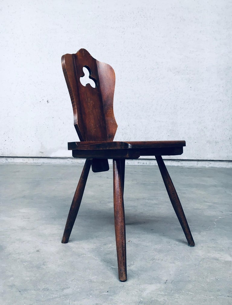 Brutalist Design Dining Chair Set by Lux-Wood, Belgium, 1960's For Sale ...