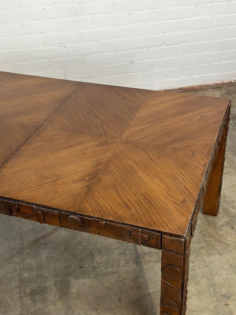 Brutalist Dining Table by Lane For Sale at 1stDibs