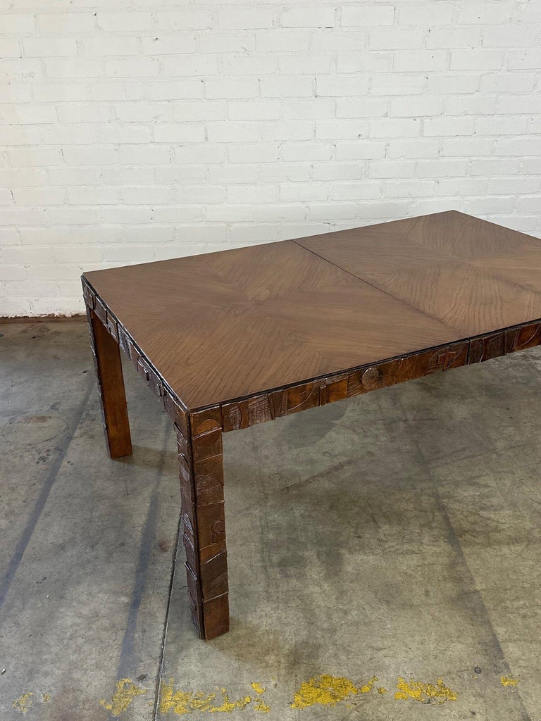 Brutalist Dining Table by Lane For Sale at 1stDibs