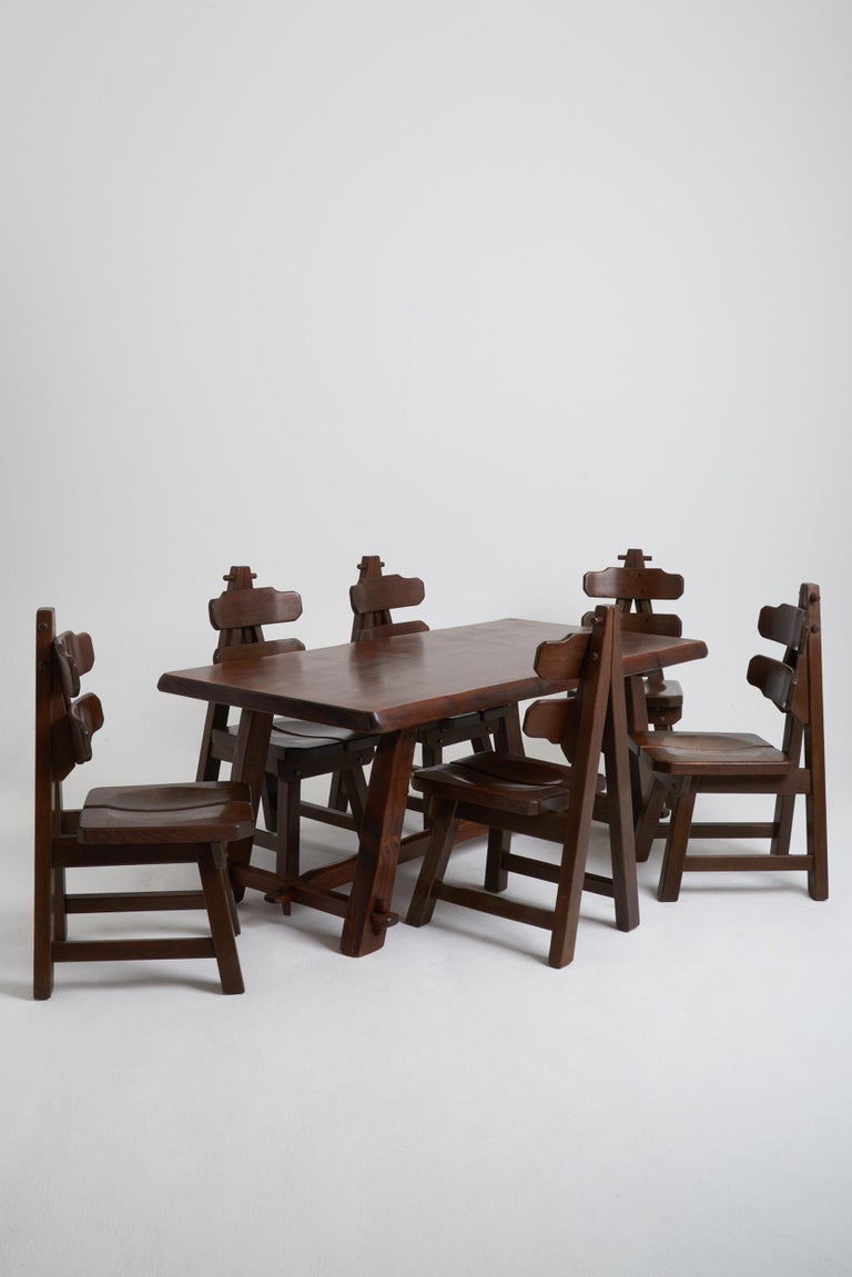 Brutalist Dining Table by Olavi Hanninen For Sale at 1stDibs