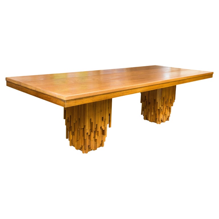 Brutalist Dining Table, circa 1970, France For Sale at 1stDibs