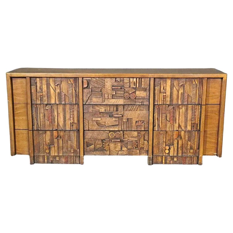 Brutalist Dresser by Lane Furniture For Sale at 1stDibs