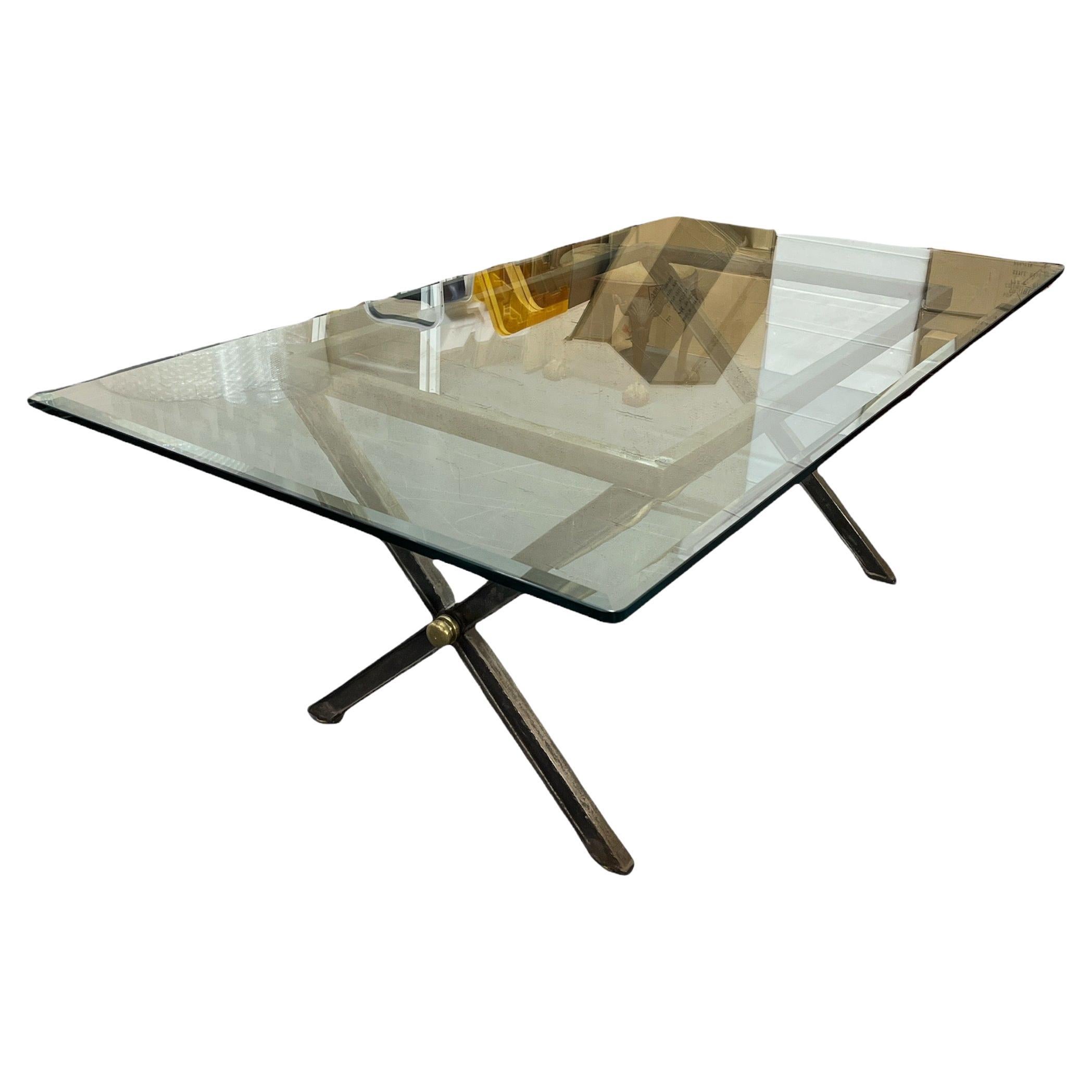 Sculptural Hand Forged Iron Dining Table Base by Stephen Bondi (1948 ...