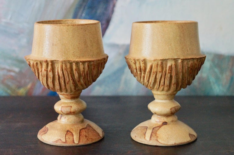 Brutalist Hand Formed Ceramics by Bernard Rooke, England, 1970s, Set of ...