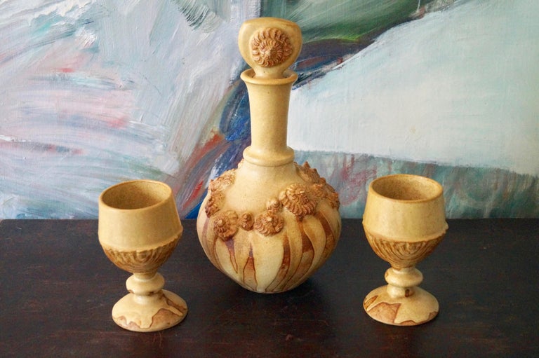 Brutalist Hand Formed Ceramics by Bernard Rooke, England, 1970s, Set of ...