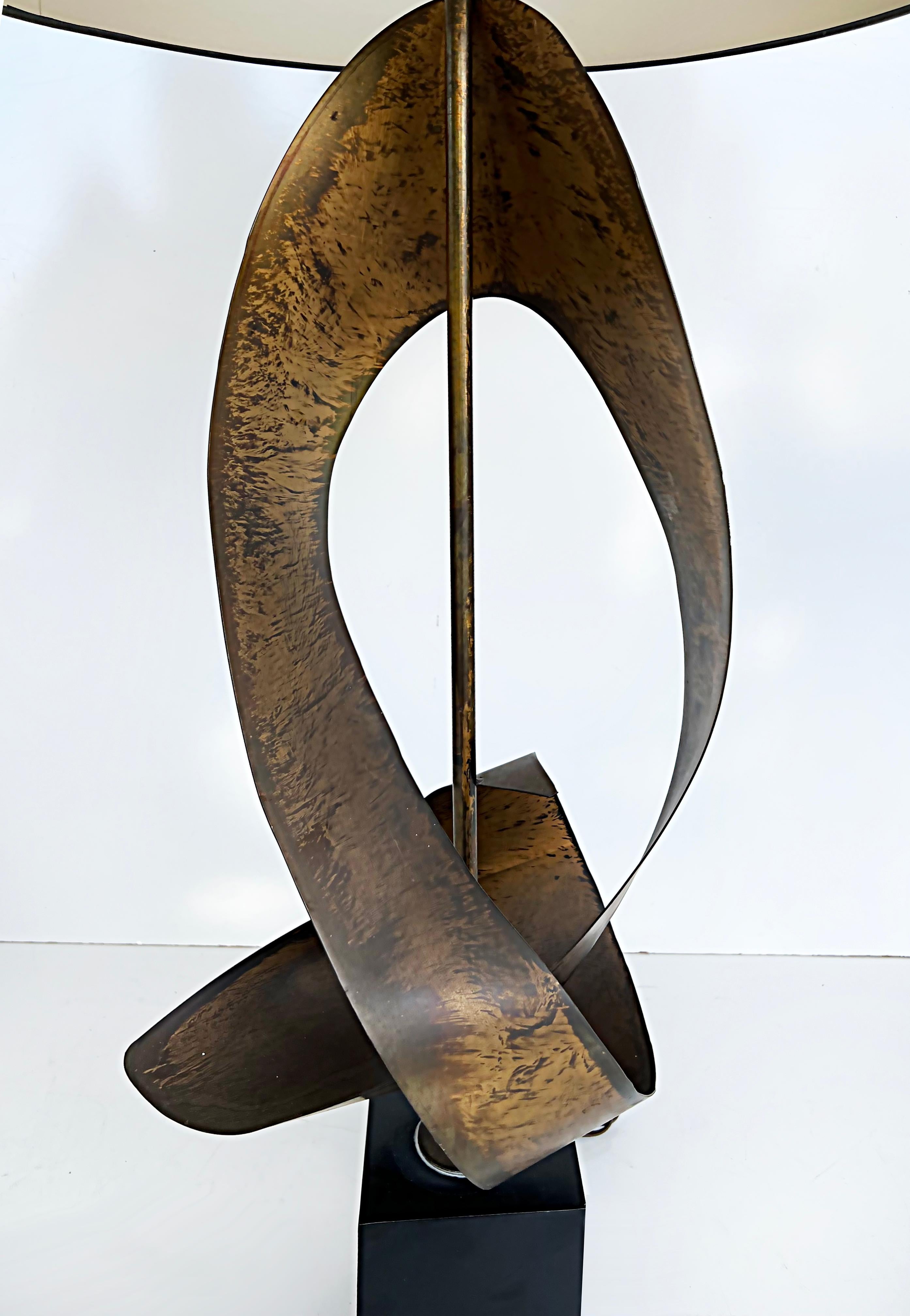 Brutalist Harry Balmer Harold Weiss Laurel Ribbon Table Lamp at 1stDibs ...