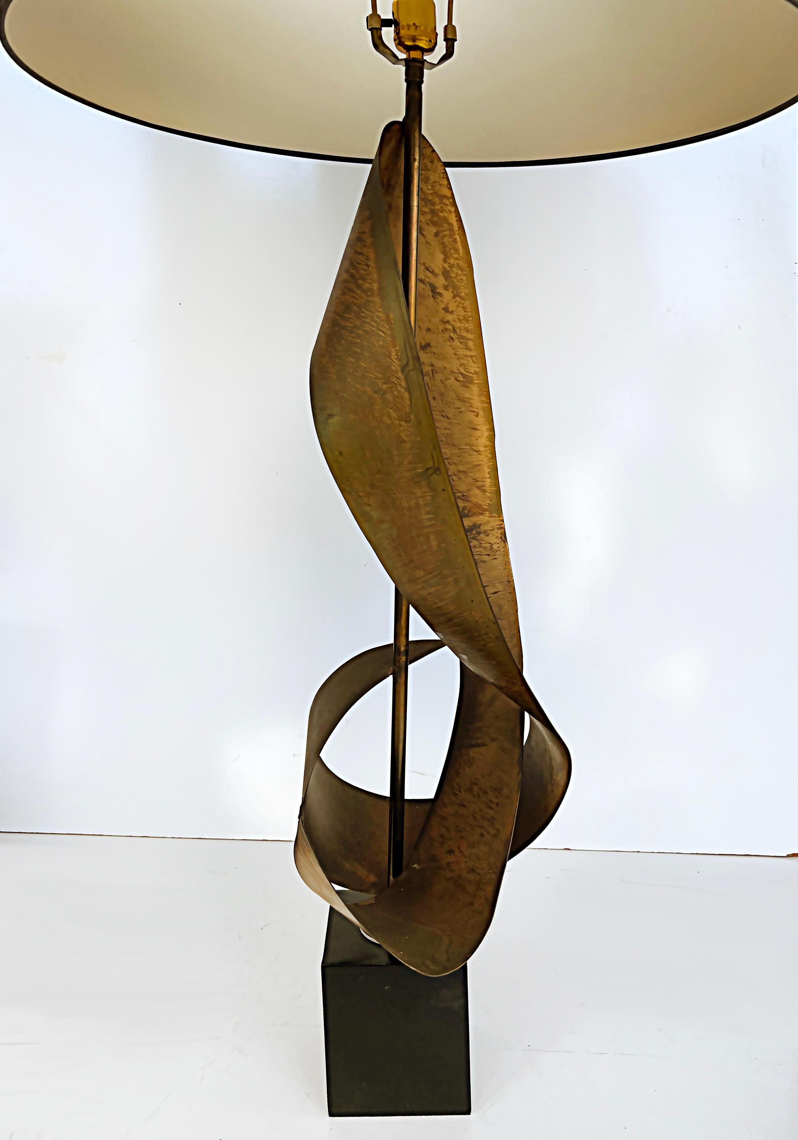 Brutalist Harry Balmer Harold Weiss Laurel Ribbon Table Lamp at 1stDibs ...