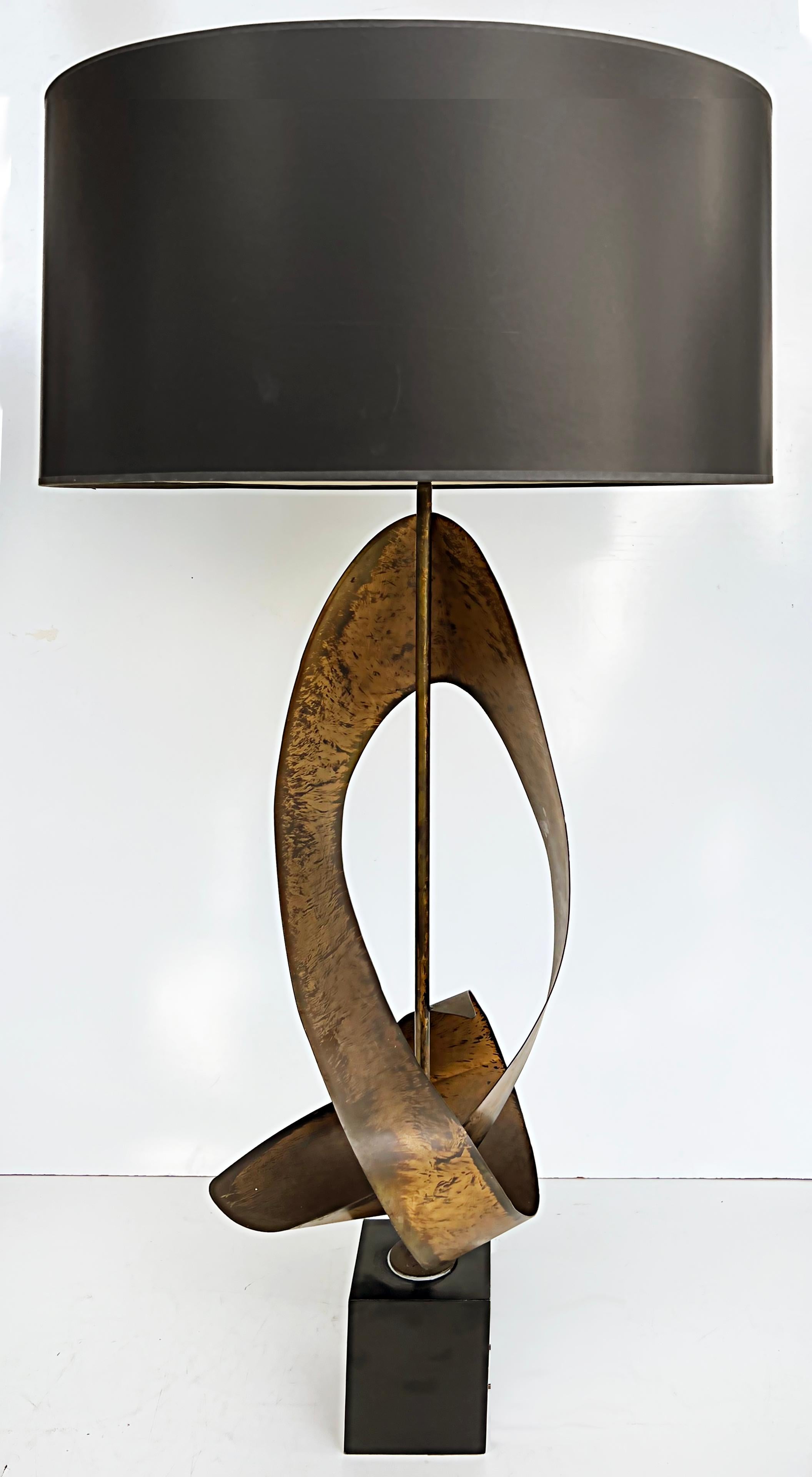 Brutalist Harry Balmer Harold Weiss Laurel Ribbon Table Lamp at 1stDibs ...