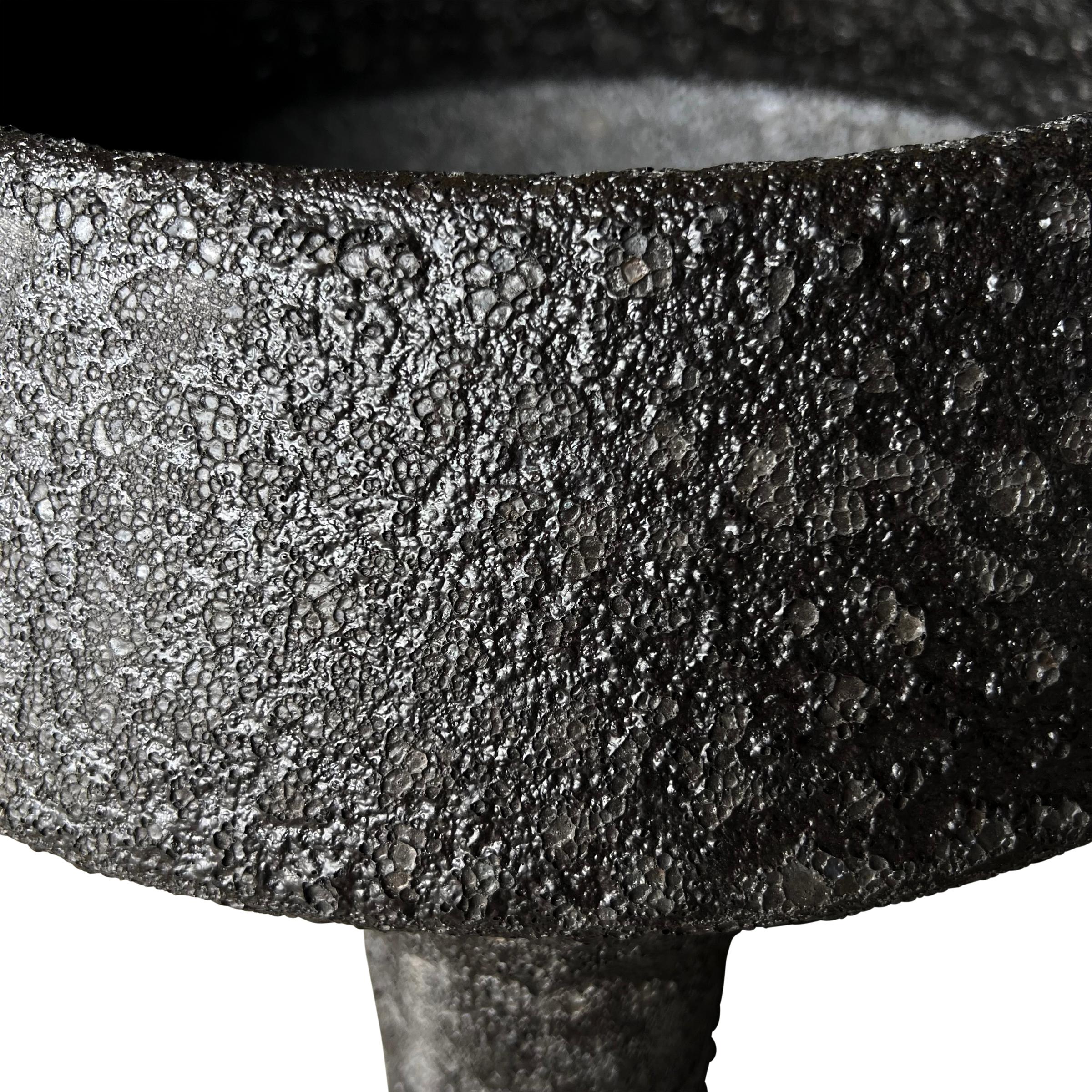 Brutalist Lava Glazed Planter For Sale at 1stDibs