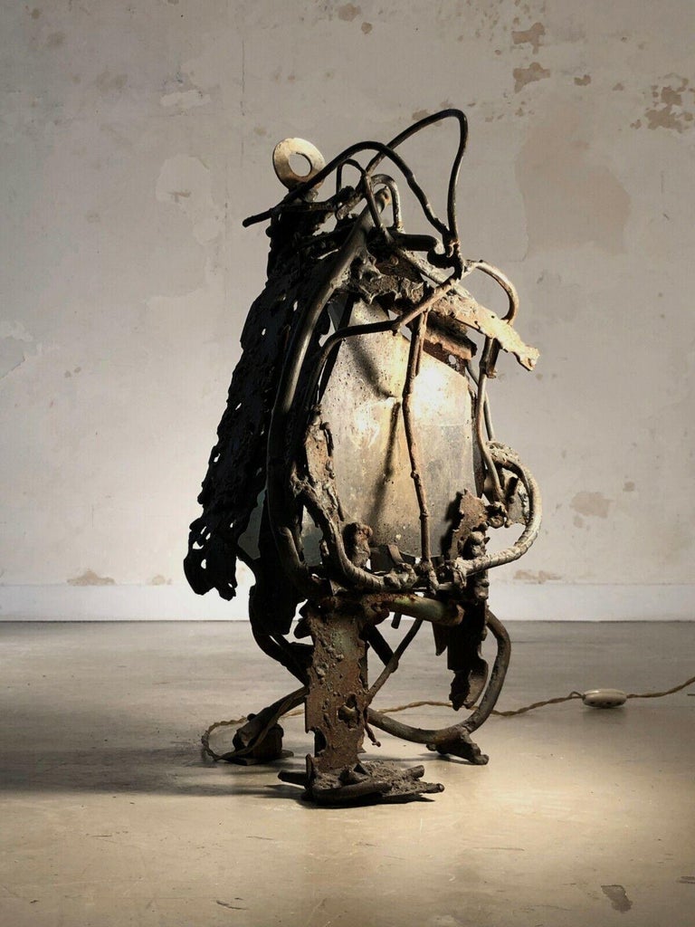 Brutalist Lightning Sculpture, Unique Piece by Contini, France, 1980 ...