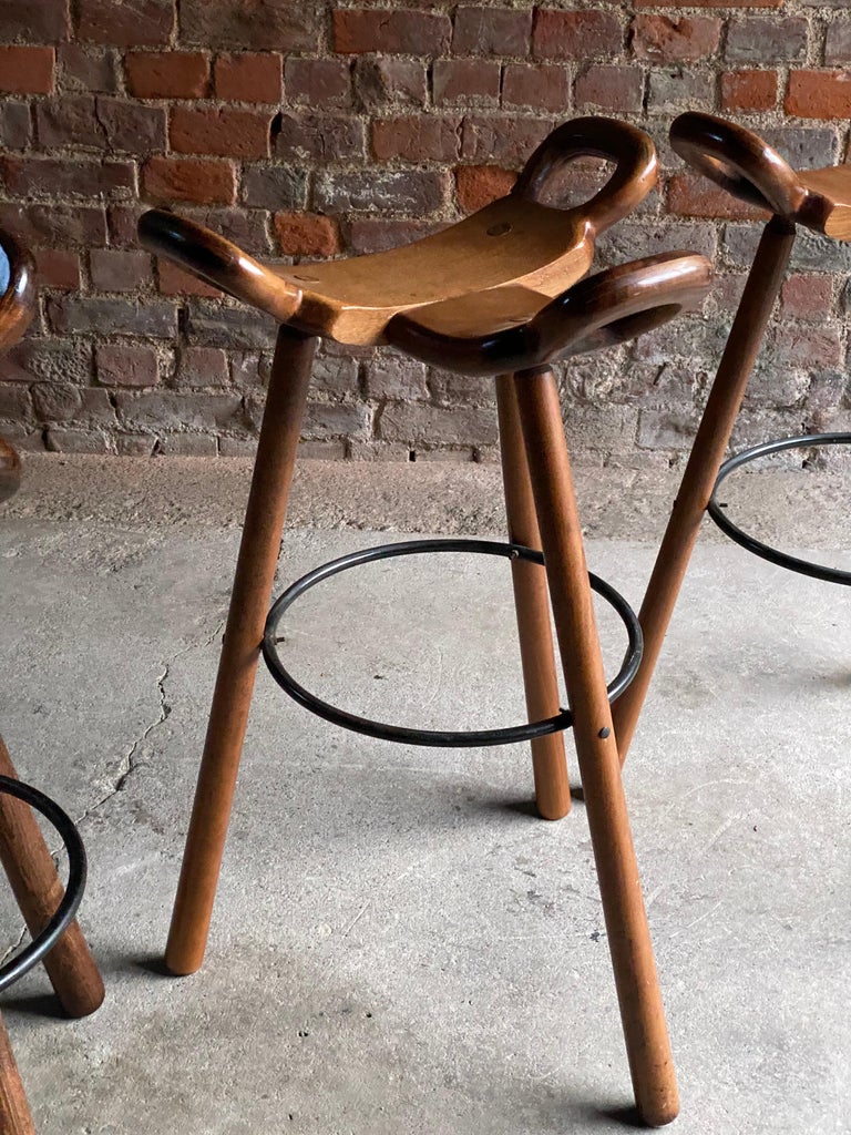 Brutalist Marbella Bar Stools Set of Four by Conoform, Spain, 1970s at ...