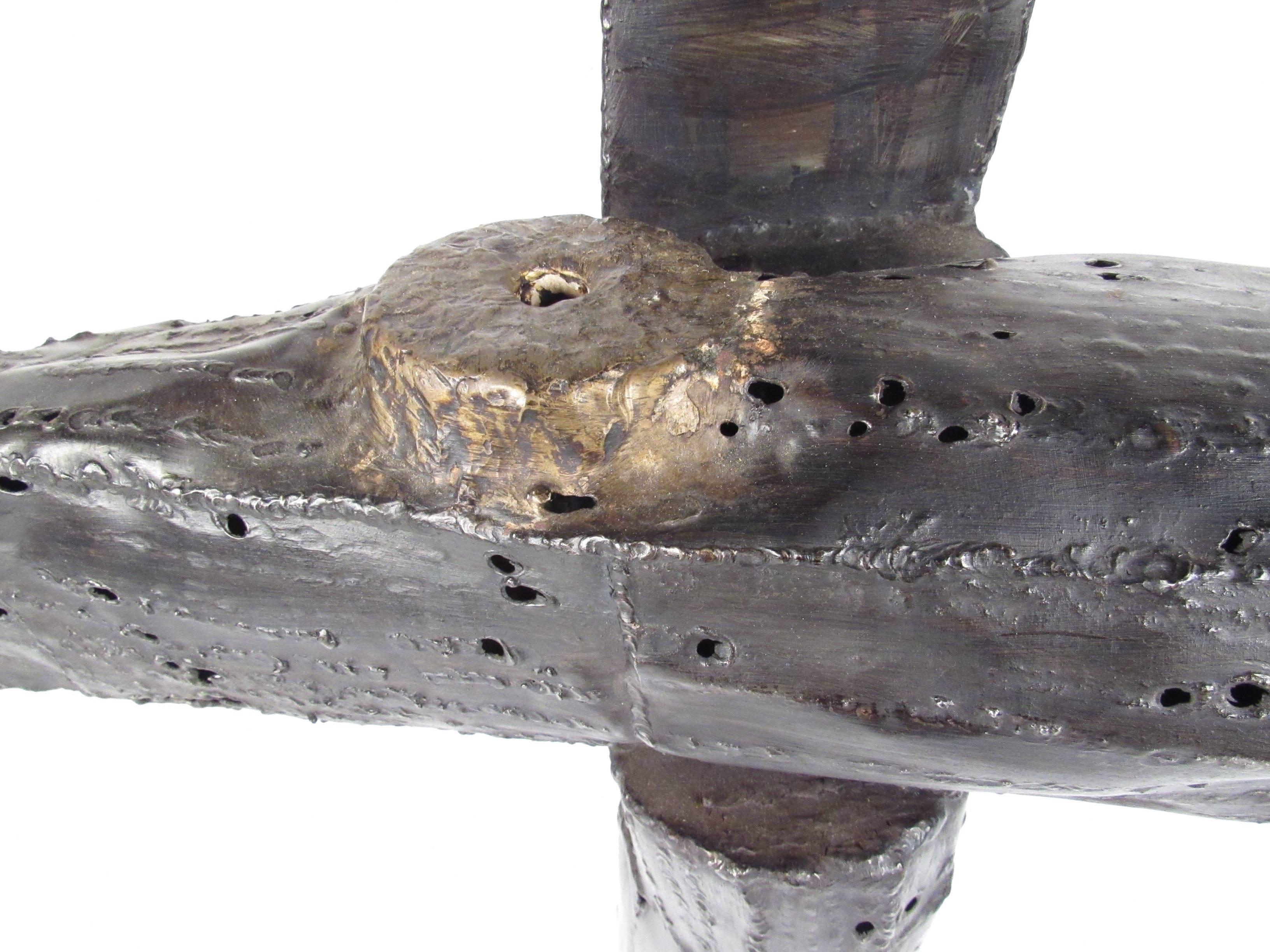 Brutalist Metal Sculpture by Jay Kaplan For Sale at 1stDibs