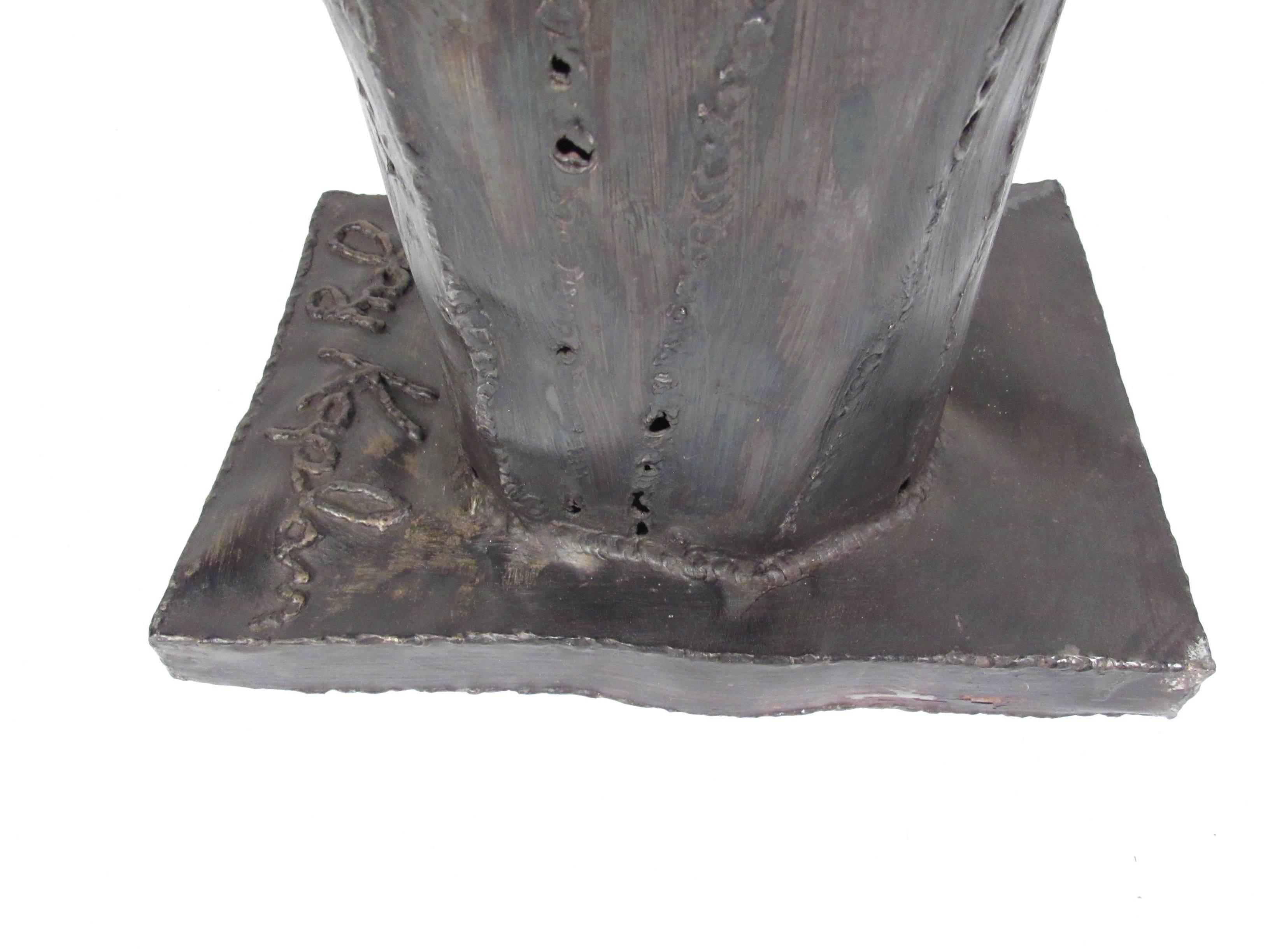 Brutalist Metal Sculpture by Jay Kaplan For Sale at 1stDibs