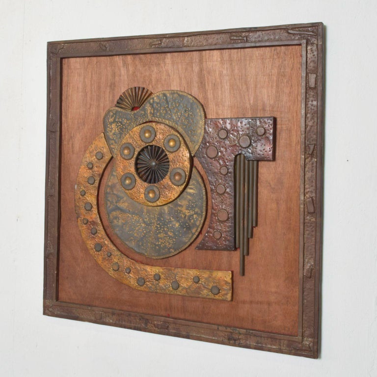 Brutalist Metal Wall Art Abstract Sculpture Stephen Chun, Hong Kong ...