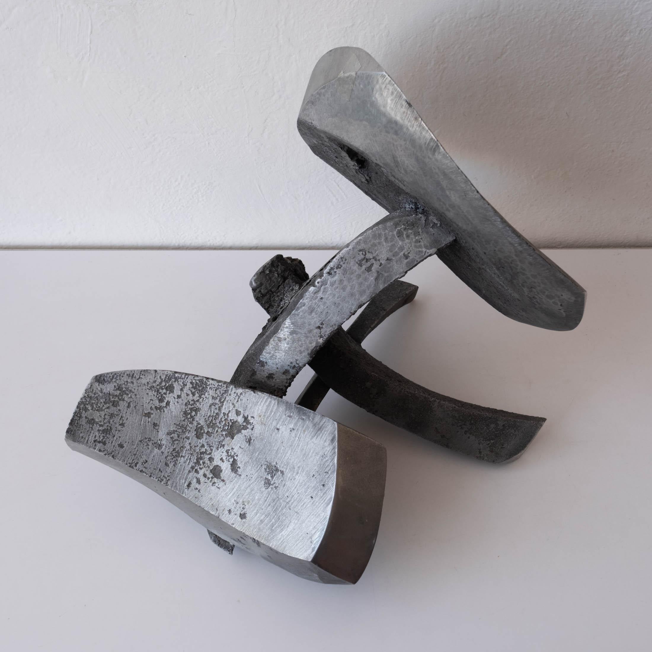 Brutalist Midcentury Modernist Abstract Aluminum Sculpture For Sale at ...