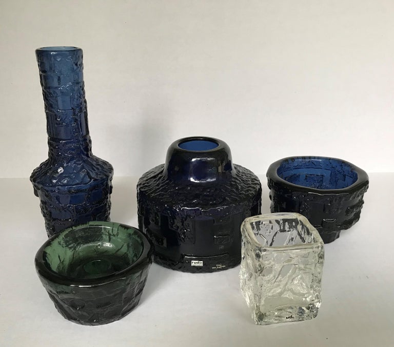 Brutalist Modern Gote Augustsson Cobalt Blue Textured Bowl for Ruda ...