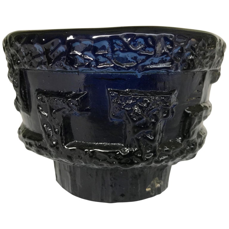 Brutalist Modern Gote Augustsson Cobalt Blue Textured Bowl for Ruda ...