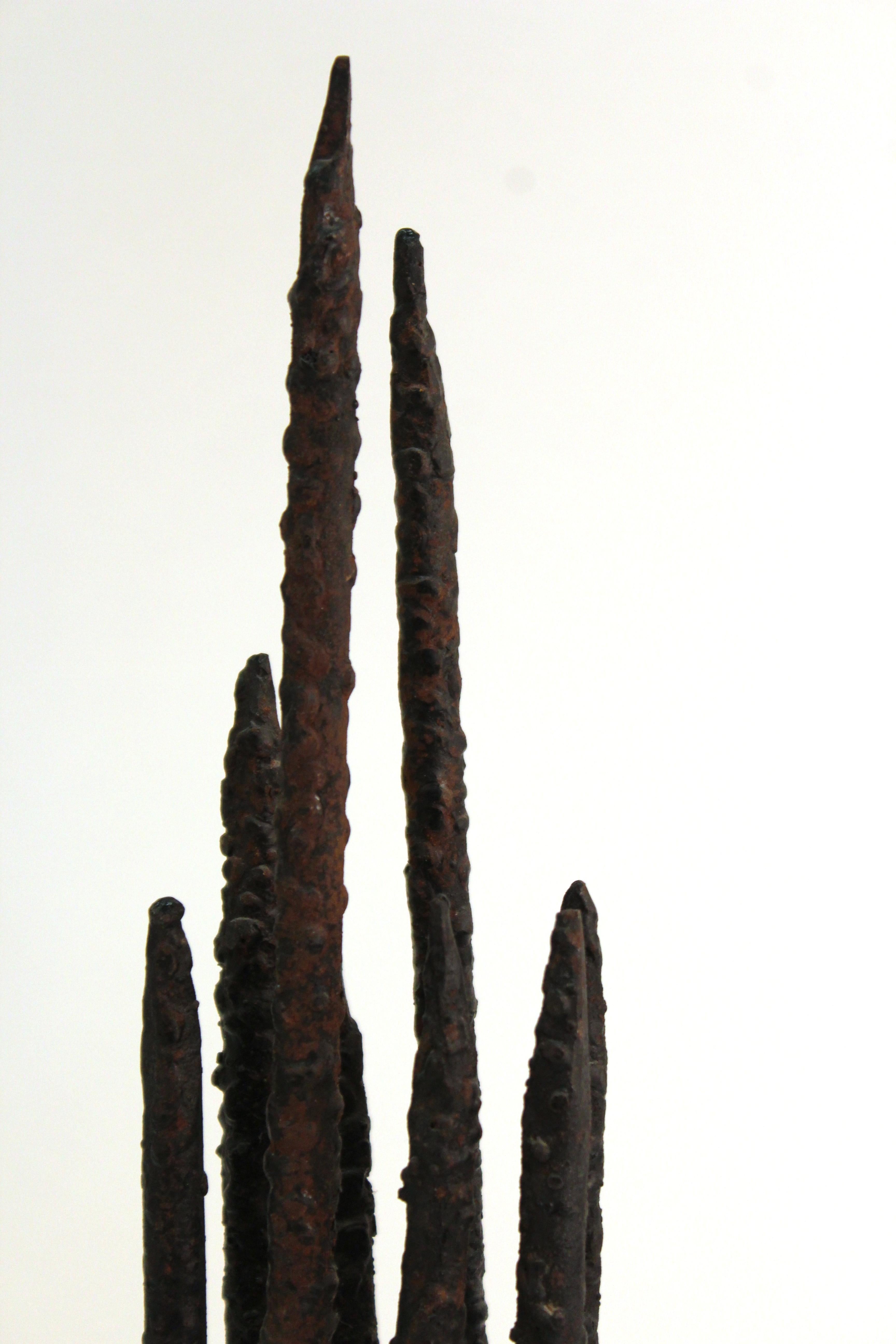 Brutalist Modern Metal Tabletop Spike Sculpture For Sale at 1stDibs ...