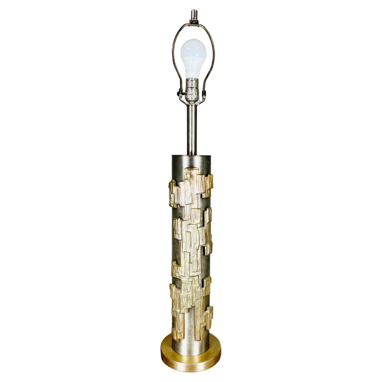 Brutalist Richard Barr Style Cubist Table Lamp By Laurel Lamp Co. Circa ...