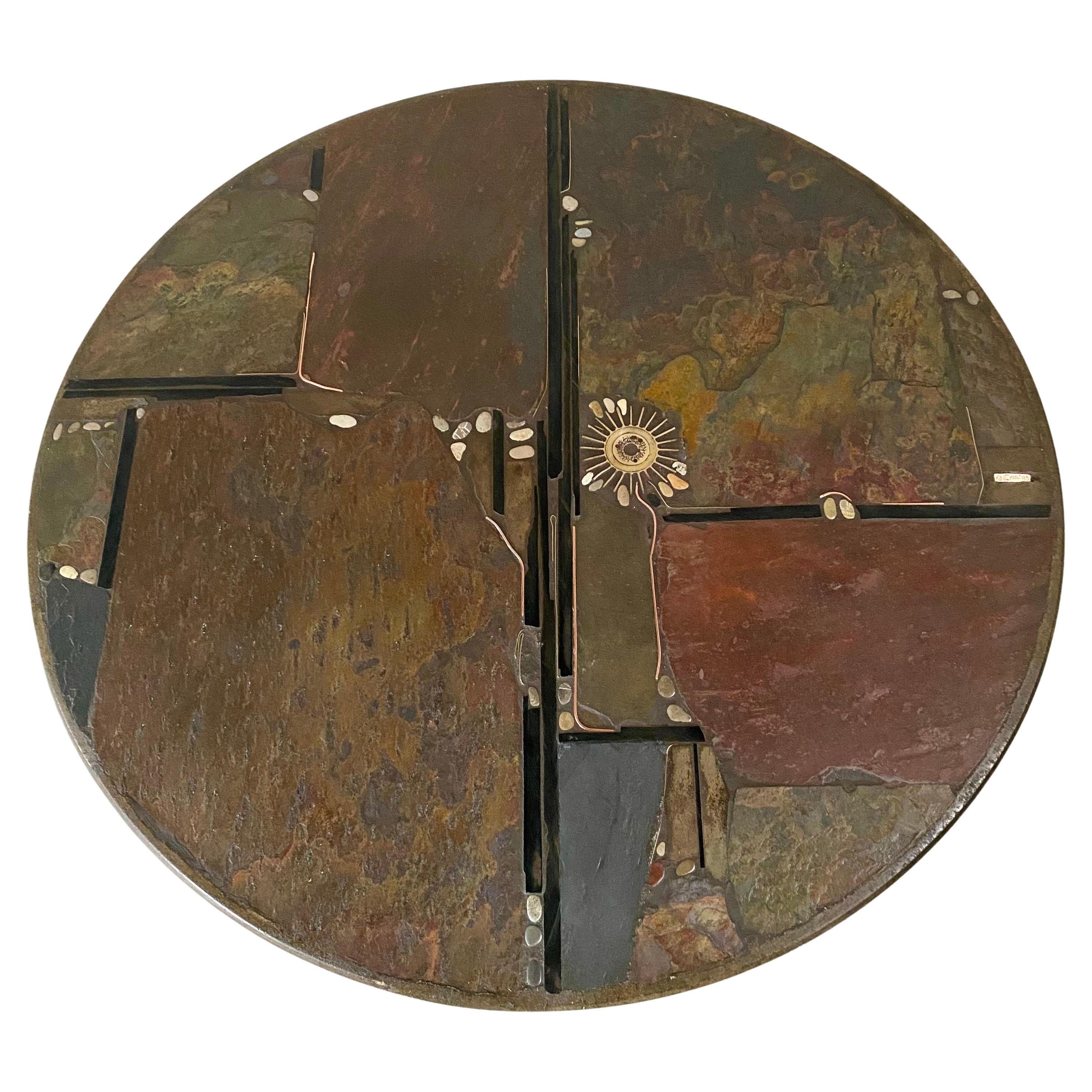 Stunning Paul Kingma Signed Coffee Table, 1989 at 1stDibs