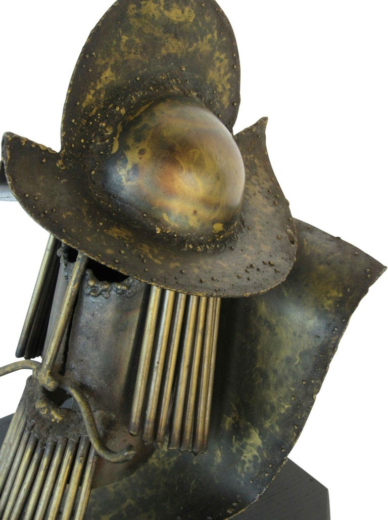 Brutalist Metal Midcentury Modern Conquistador Sculpture For Sale at ...
